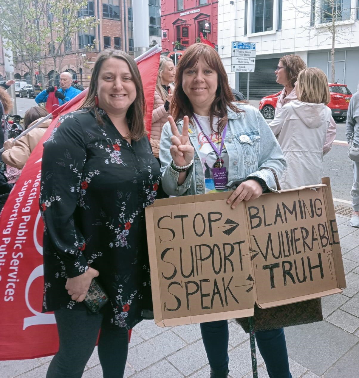 Protesting Disability Benefit Cuts - Women's Spaces